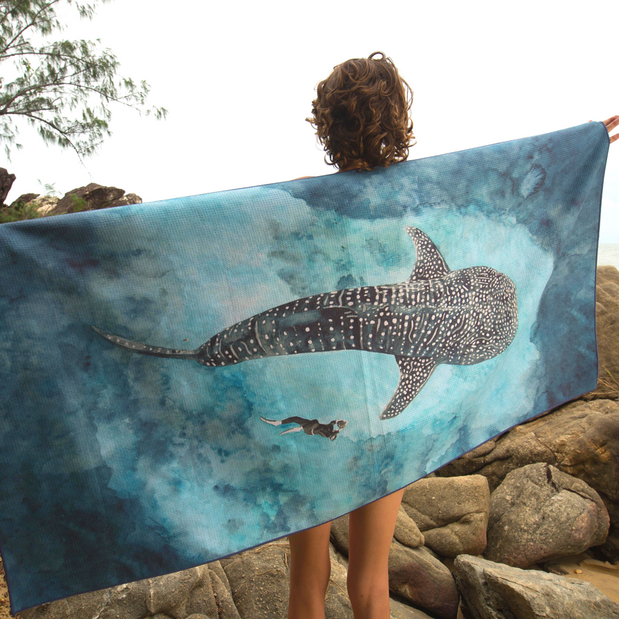 Sand-Free Beach Towel - Whale Shark – Ocean Armour