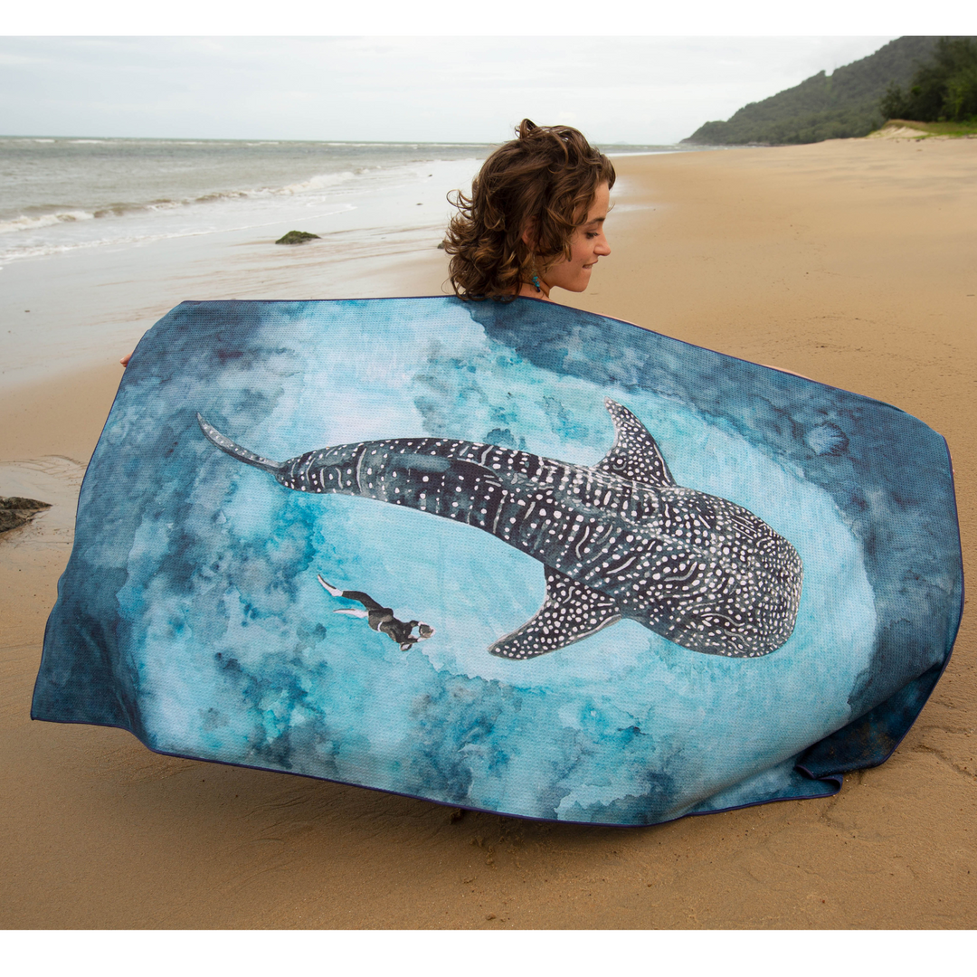 Sand-Free Beach Towel - Whale Shark – Ocean Armour